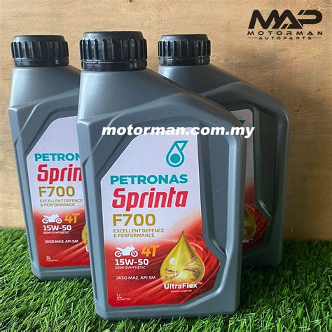 1 X PCS 4T OIL PETRONAS SPRINTA F700 15W 50 1L SEMI 100 ORIGINAL