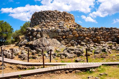 Arzachena Sardinia Italy Archeological Ruins Of Nuragic Complex La