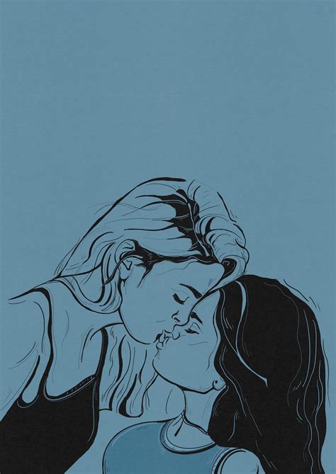 Lesbian Art Print By Lgbtq Artist Courtney L Ellis Illustrations Lesbian Art Perfect For Wall