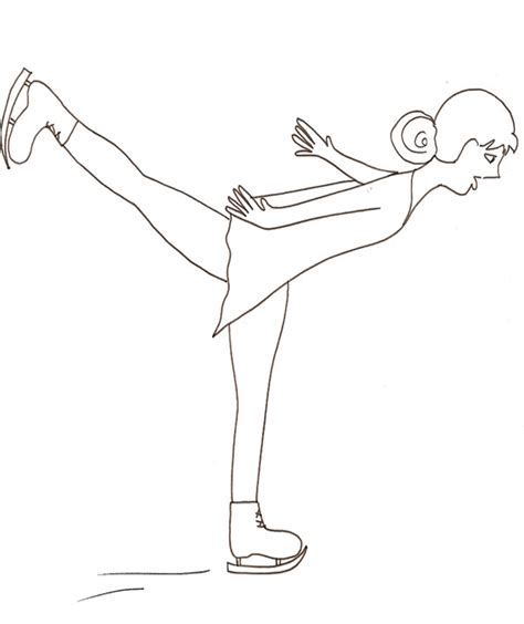 Coloriage Patinage Et Quilibre Dessin Gratuit Imprimer