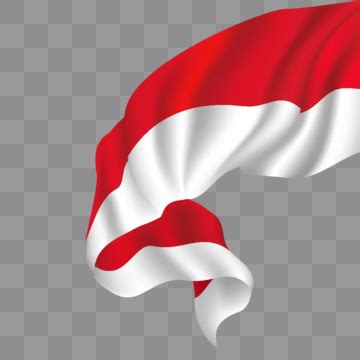 Red And White Flag Waving Indonesia Flag Vector Flag Indonesia