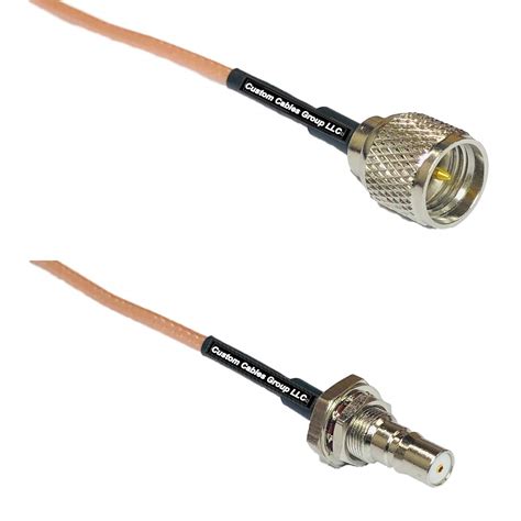 Buy 1 Feet RG316 Mini UHF Male To QMA Female Bulkhead RF Pigtail