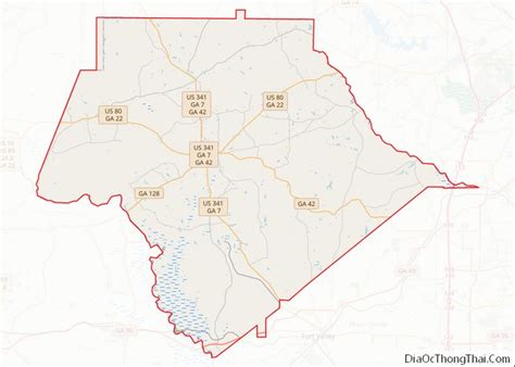 Map Of Crawford County Georgia Thong Thai Real
