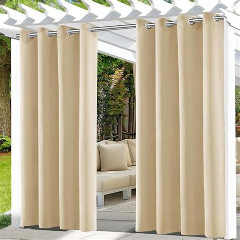 UFYTT Rideaux d extérieur Imperméables Rideau pour Pergola à Oeillets
