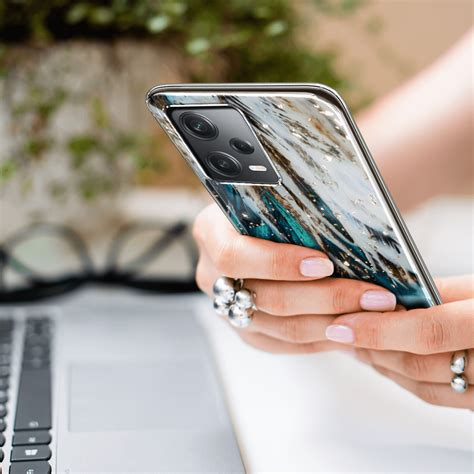 etui do xiaomi redmi note 12 pro 5g glamour piórka szkło