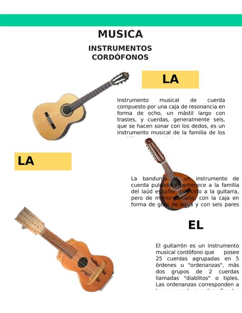 Instrumentos musica MUSICA INSTRUMENTOS CORDÓFONOS LA GUITAR