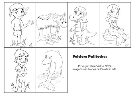 Palitoches Contação de Histórias Personagens do Folclore Brasileiros