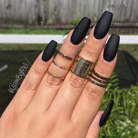 Matte Black Nails Designs That Will Make You Thrilled Off