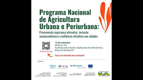 Programa Nacional De Agricultura Urbana E Periurbana YouTube