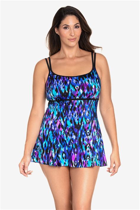 Empire Princess Seam Long Torso Swim Dress Tulum Longitude Swim