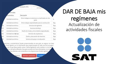 Cómo DAR DE BAJA mis regímenes en el SAT Actualización de