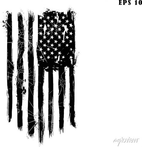 Usa Flag Distressed American Bullet Flag Patriot Military Wall