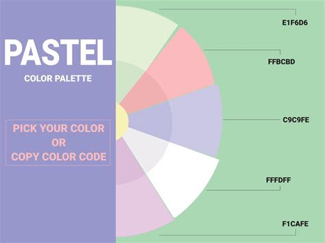 Pastel Color Palette With Color Code Vector Art At Vecteezy