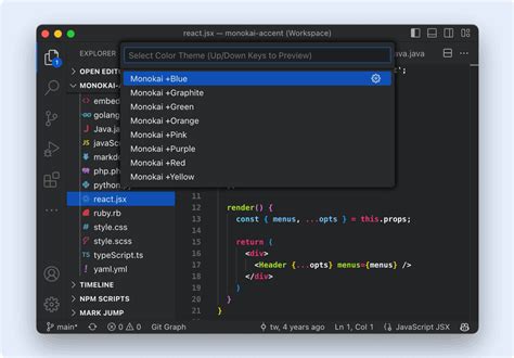 GitHub Tw Studio Monokai Accent A Dark Monokai Theme With Choice Of