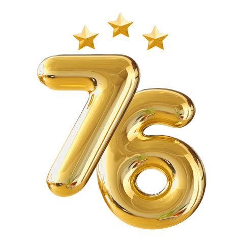 Numéro anniversaire 76 ans 11288301 PNG