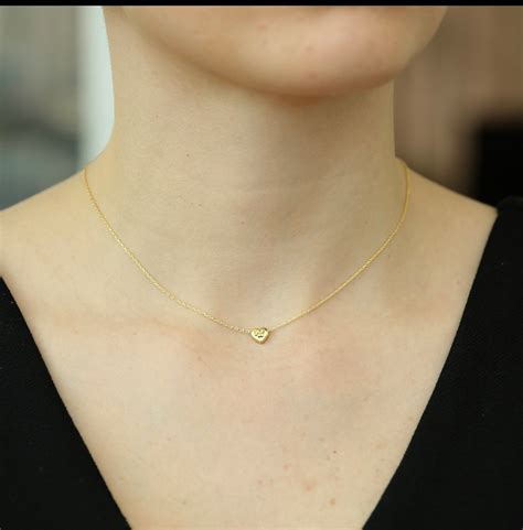 14k Gold Tiny Allah Necklace Gold Necklace Islamic Etsy