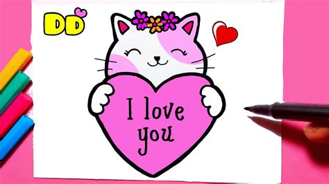 Aprenda Como Desenhar Cute Cat Gatinha Fofa Desenhos Kawaii Desenhos