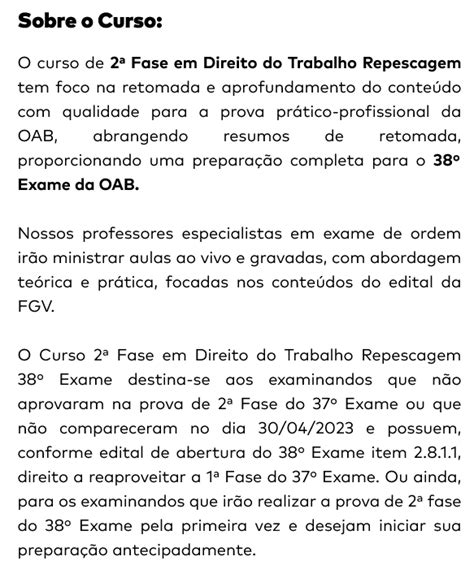 OAB 2ª FASE XXXVIII 38 DIREITO DO TRABALHO CEISC 2023