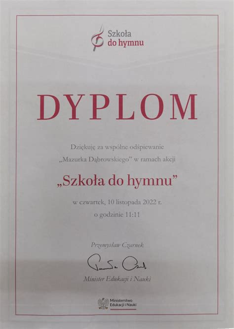 Dyplomy i podziękowania dla naszej szkoły Szkoła Podstawowa w