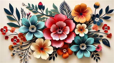 Premium Photo Mexican Folk Art Style Vector Mandala Floral Patter