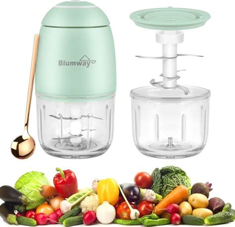300Ml Mini Hachoir Électrique 60W Hachoir À Ail Sans Fil Mixeur D Ail