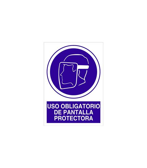 Cartel de obligación Uso obligatorio de pantalla protectora COFAN skrc