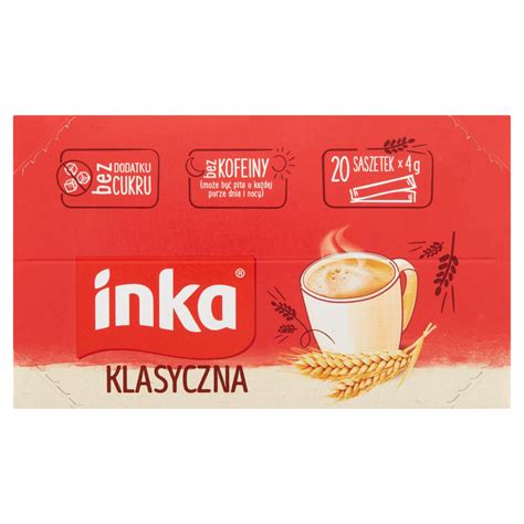 Inka Rozpuszczalna kawa zbożowa klasyczna 80 g 20 x 4 g kalorie kJ