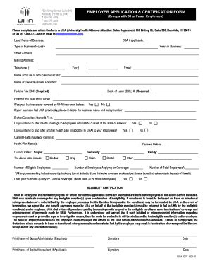 Fillable Online RKM 0070 110116 Employer App Cert Form Small Group