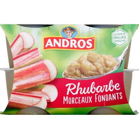 Andros Dessert Avec Morceaux De Rhubarbe Monoprix Fr