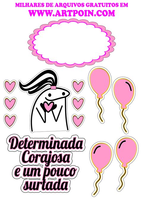 Topo De Bolo Flork Menina Arquivo Digital Explore O Fascinante