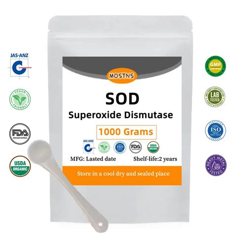 Polvo de superóxido dismutasa enzima Roxburg Rose SOD 20000u g