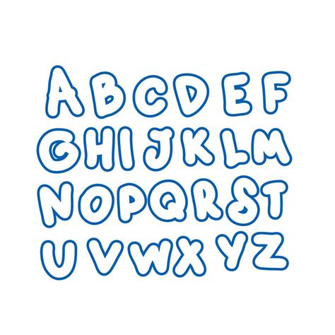 Conjunto De Alfabeto Estilo Burbuja De Letras Latinas Vector