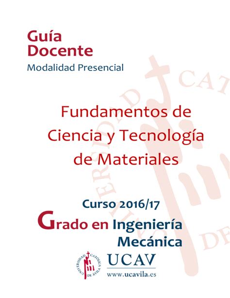 Fundamentos de Ciencia y Tecnología de Materiales