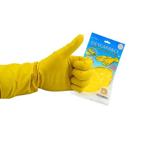 LUVA LATEX LIMPEZA AMARELA PAR DESCARPACK Dental Mais