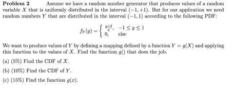 solved problem 2 assume we have a random number generator