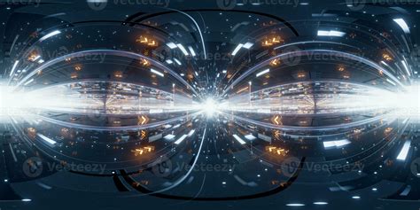 Digital Cyberspace Tunnel Degree Seamless Panoramic View D