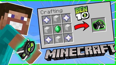 I CRAFTED BEN 10 OMNITRIX IN MINECRAFT HOW TO MAKE BEN 10 OMNITRIX IN