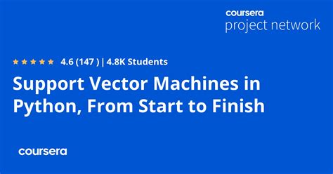 support vector machines in python from start to finish coursya