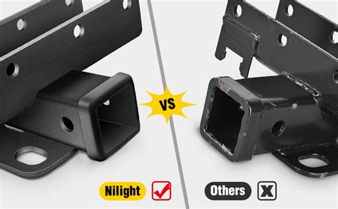 Nilight Jk A Inch Rear Bumper Tow Trailer Hitch Receiver Kit