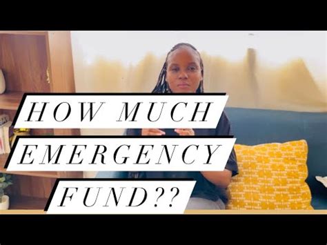 How Much To Save In Your Emergency Fund YouTube