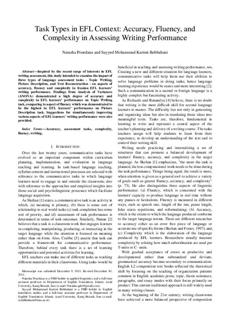 pdf task types in efl context accuracy fluency and complexity in assessing writing