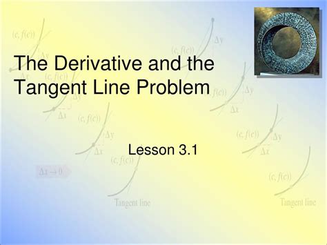 Ppt The Derivative And The Tangent Line Problem Powerpoint