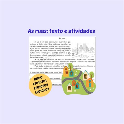 As ruas espaços públicos Geografia 1º ano Texto e atividades