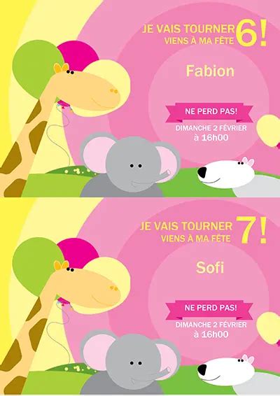 Invitation anniversaire à imprimer calendrier su