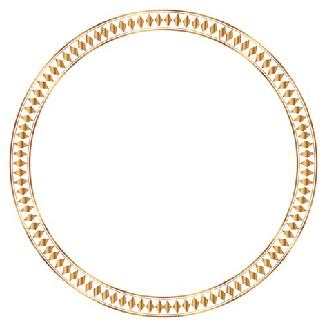 Golden Circle Frame Border Clipart 29319308 PNG
