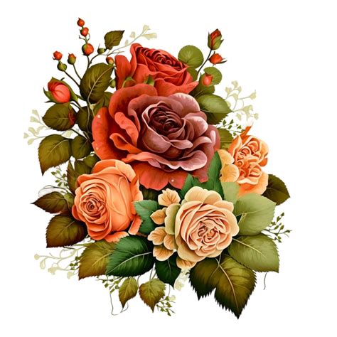 Beautiful Natural Red Rose Flowers Bouquet 23618422 PNG