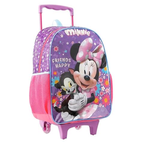 Kit mochila carrinho e lancheira térmica Minnie X1 16 Importados Lili