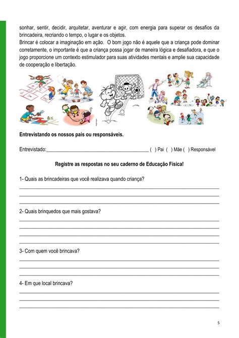Plano De Aula Jogos E Brincadeiras Na Educa O Infantil