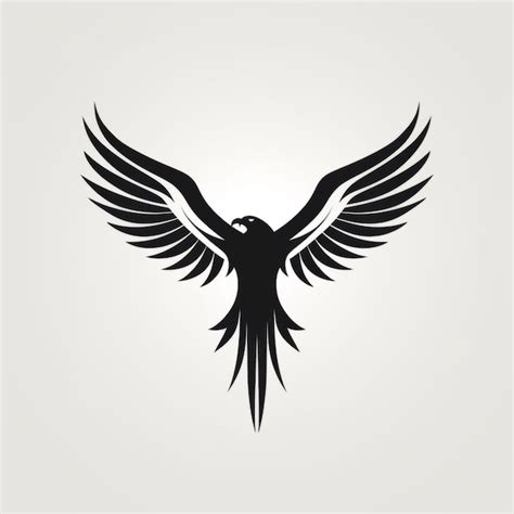 Premium Photo Simple Abstract Eagle Illustration Minimalist Black And