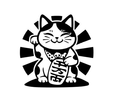 Chinese Good Luck Cat Clip Art